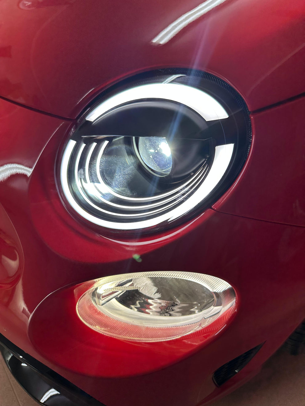 One set of LED headlights for 2012-2019 Fiat 500 500e Abarth North Ame ...